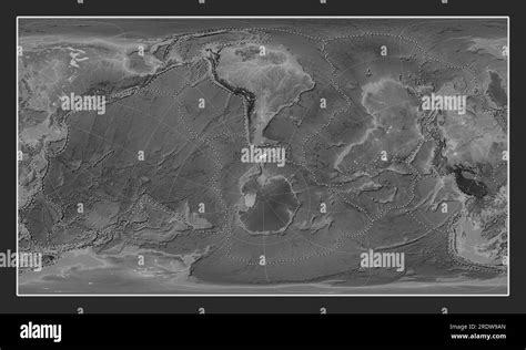 Shetland Tectonic Plate On The Grayscale Elevation Map In The Patterson