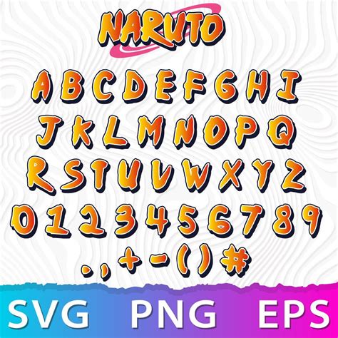 Naruto Font Svg Cricut Svg Naruto Alphabet Svg Naruto Letters Svg In 2025 Lettering