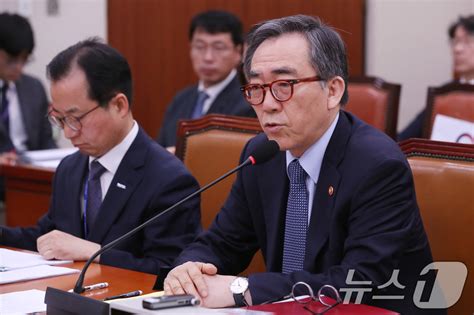 의원 질의 답하는 조태열 장관 뉴스1