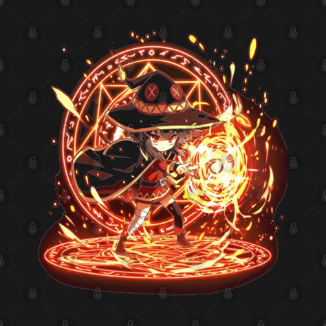 Megumin Konosuba Explosion Magic Chibi Anime Art Megumin T Shirt