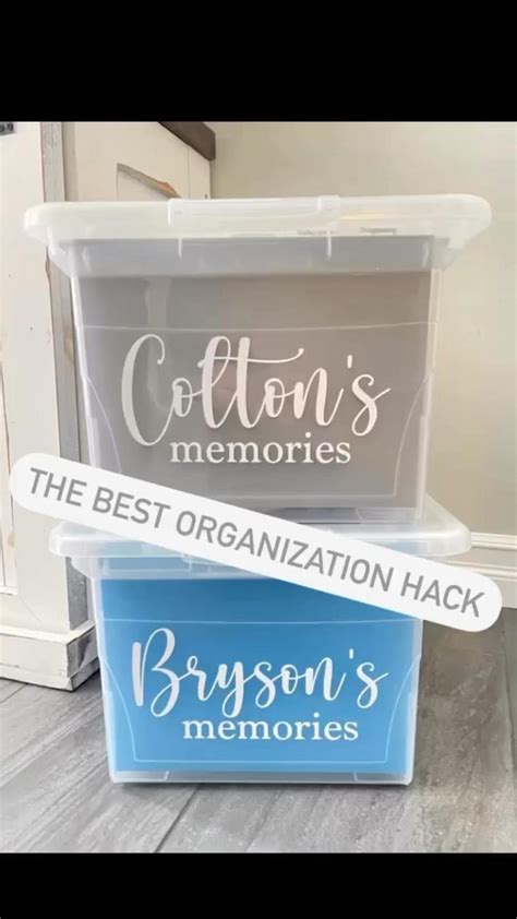 Diy Memory Bins For School Memories
