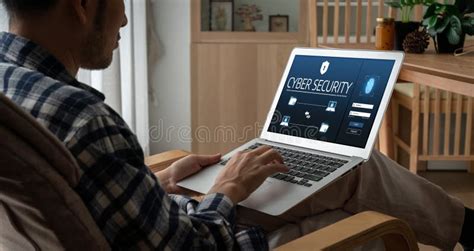 Cyber Security System On Computer Screen Protect Private Information