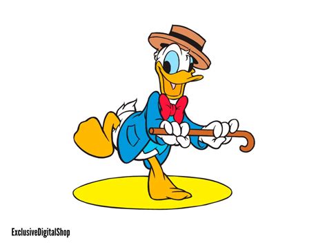 Donald Duck Dancing Svg Donald Svg Cut File Digital Download Svg Dxf Eps Png Pdf Design For