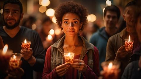 Premium Ai Image People Honoring Those Who Passed Away From Aids By