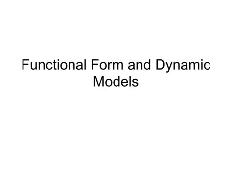 Functional Form