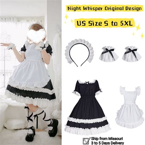 Ready To Ship Maid Dress Maid Costume Size Inclusive Size S Xl Etsy