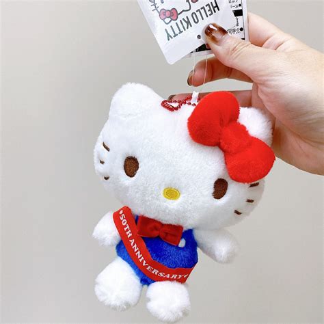日本帶回 日本限定 三麗鷗 Sanrio 50週年 Kitty 凱蒂貓 絨毛娃娃吊飾 珠鍊吊飾娃娃 玩偶 公仔 鑰匙圈 蝦皮購物