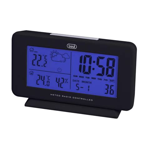 Estacion Meteorologica Con Alarma Sensor Exterior Negro Trevi