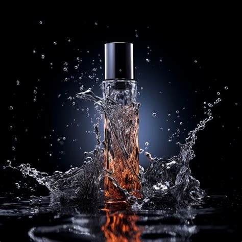 Premium AI Image | Crystal Clear Elegance in the Symphony of Black Perfume