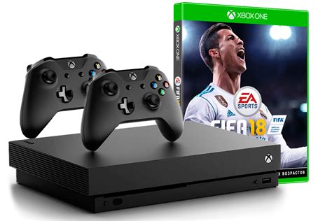 Xbox One X игра FIFA 18 и 2 джойстика купить в Москве интернет-магазине ...