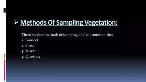 Methods Of Sampling Vegetation Pptx