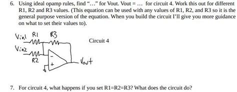 Solved Using Ideal Opamp Rules Find For Vout Vout Chegg
