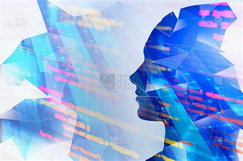 女人的头，人工智能和机器学习