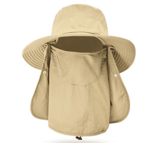 Teloly Sun Hat One Size Fits All Face Hat Multi Faceted Sun Protection