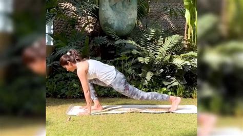 Fitness Freak Shilpa Shetty Kickstarts With Suryanamaskar After