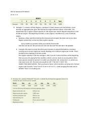 OM 16 HW Problems Docx OM 16 Homework Problems Ch 11 5 8 5 Manager T C Downs Of Plum