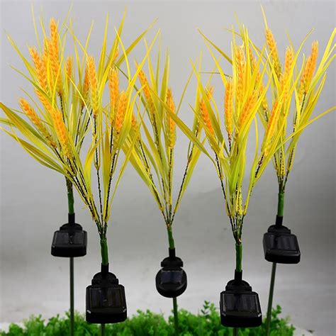 Газонный декор Колоски с подсветкой на солнечной батарее