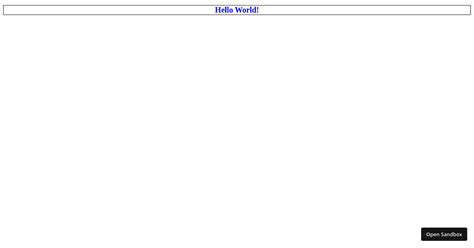 Inline Styling In Jsx Codesandbox