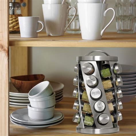 Kamenstein 20 Jar Revolving On Counter Top Twist Spice Rack With 20