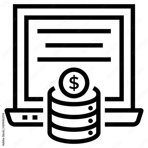 Data Monetization Icon In Line Design Stock Vector Adobe Stock