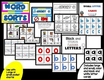 Short O Sound Cards Pocket Chart Center Follows Core Phonics First