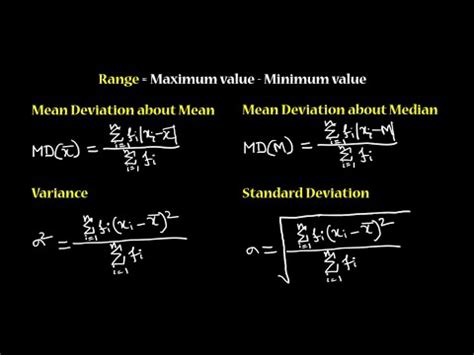 Mean Deviation Variance And Standard Deviation Of Grouped Data YouTube