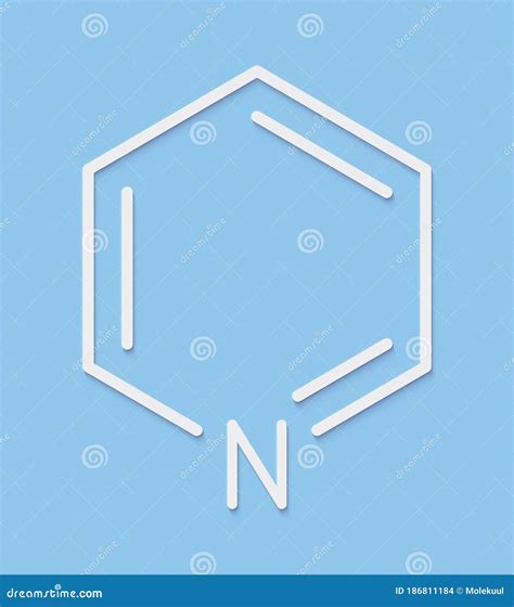 Pyridine Chemical Solvent And Reagent Molecule Skeletal Formula