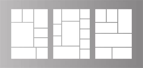 Premium Vector Collection Of Three Photo Collage Template Vector
