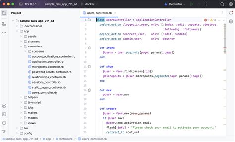 dev containers rubymine documentation