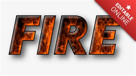 Fire Text Effect Template Text Effect Generator TextStudio