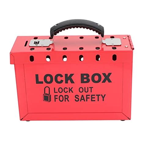 Lockout Tagout Box Portable Group Lock Box With 12 Slots Heavy Duty