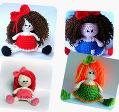 Ravelry Amigurumi Sitting Girl Doll Pattern By AllSoCute Amigurumis