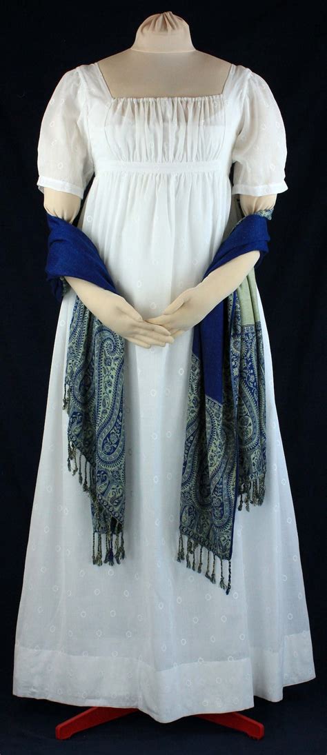 Empire Regency Dress With Sleeveless Spencer 1805 To 1810 Etsy