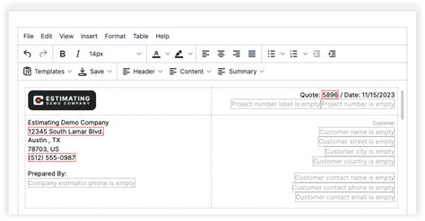 Create And Edit Proposal Templates Procore