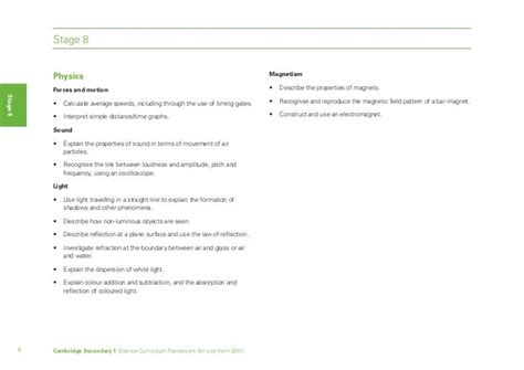 Secondary 1 Science Curriculum Framework