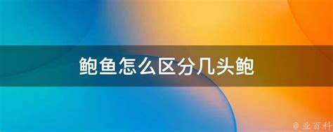 鲍鱼怎么区分几头鲍 业百科