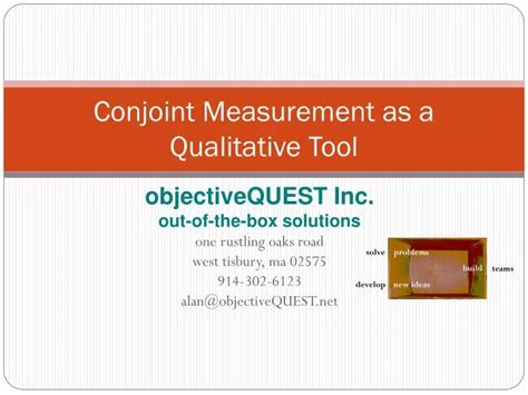 Ppt Conjoint Measurement As A Qualitative Tool Powerpoint Presentation Id 5218722