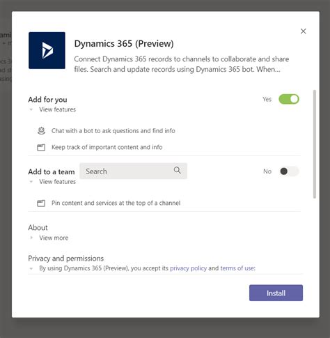 Enable D365 For Teams Integration Preview D365 Demystified