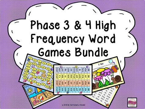 Phase 3 4 Phonics High Frequency Word Games Bundle Teaching Resources