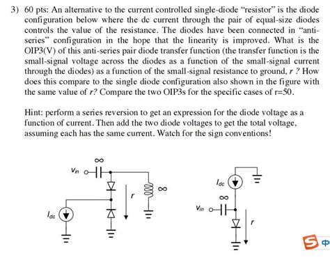 Solved An Alternative To The Current Controlled Single Diode Chegg Com