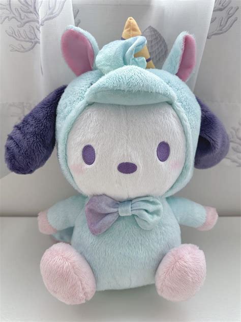 サンリオ♡ポチャッコぬいぐるみ 着ぐるみユニコーンぬいぐるみ♡お座りバージョン メルカリ