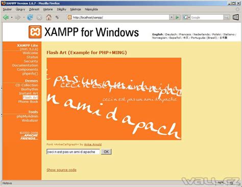 XAMPP rychlá a snadná instalace Apache MySQL a PHP WALL cz