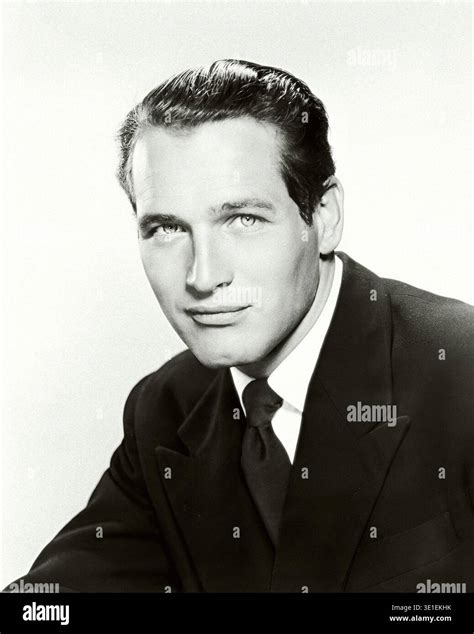 A Classic Black And White Studio Portrait Of American Actor Paul Newman