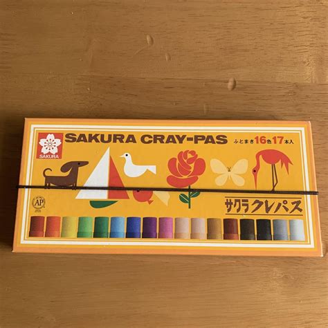 【中古】サクラクレパス ふとまき 16色 クレヨン メルカリ