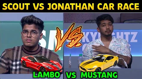 Scout Vs Jonathan Car Race Before Lan Event Final Day 🤩🔥 Scout And Jonathan Lan Event Bgmi