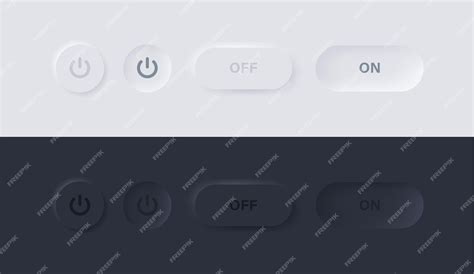 Premium Vector Power Icon In Neumorphism Buttons Or On And Off Switch Icons In Neumorphic