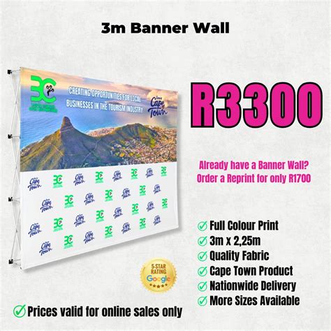 Banner Wall Printing 3m Exhibition Display Walls Sa