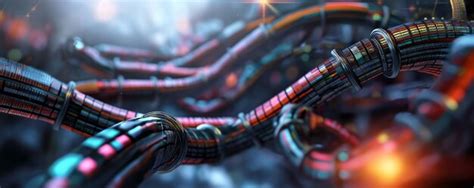 Intricate Network Of Pipes And Wires In A Hightech Environment