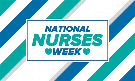 전국 간호사 주간 간호사 감사합니다 의료 및 건강 관리 개념 바이러스와 질병에 대한 전투기 의사를 기리기 위해 미국에서 매년 축하 벡터 일러스트 포스터 5월에 대한 스톡