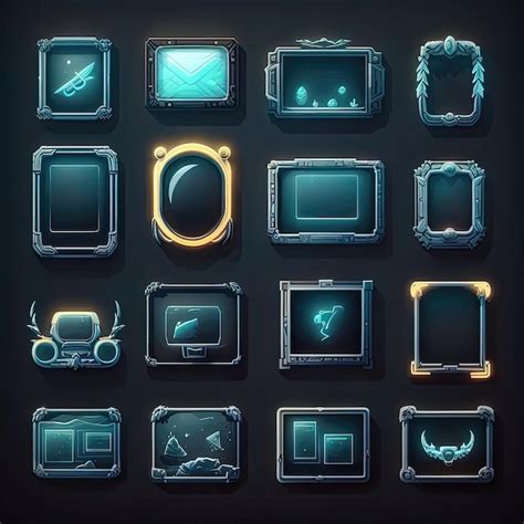 Premium AI Image Template Rectangle Frame Game Ai Generated Border App Menu Square Board